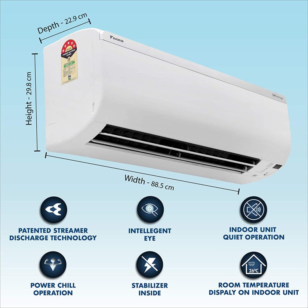 Daikin FTKM50U 1.5 ton 5 star Inverter Split AC – Tunmarg Aircon ...